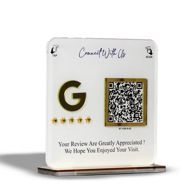 1 QR Smart Google Review Standee – unique Gadgets