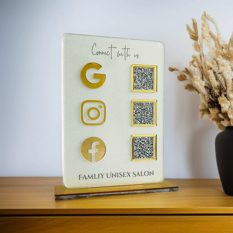 3 QR Digital Frosted Colour Standee – unique Gadgets