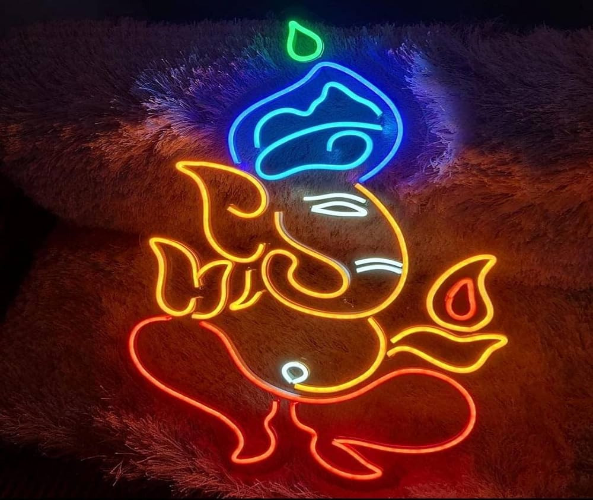 Multicolor Acrylic Ganesh Ji Neon Sign – unique Gadgets